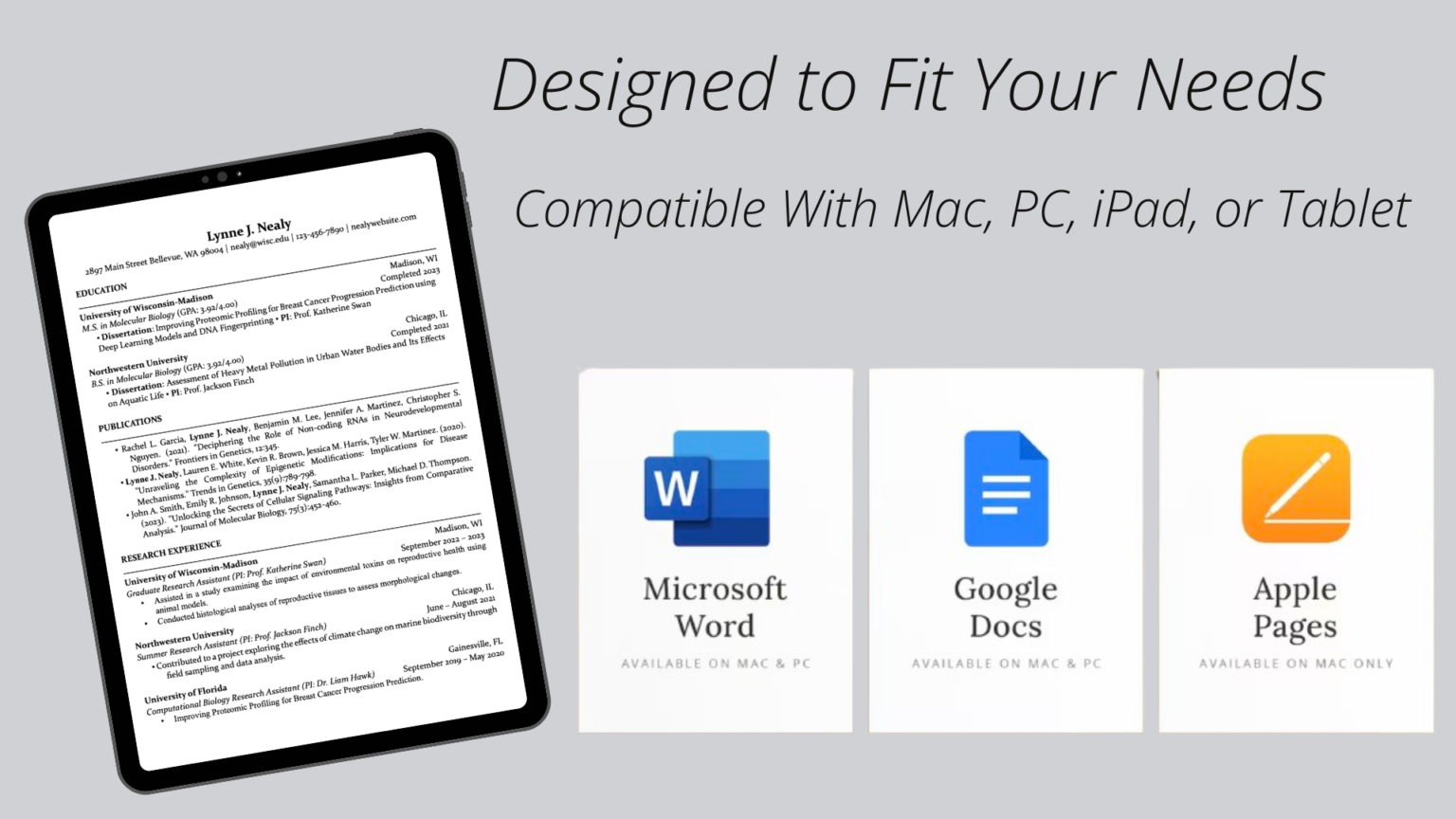 Ph.D. CV Template & Cover Letter Template - FriendlyWorkflow