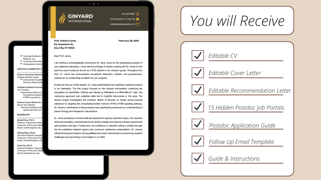 Postdoctoral Job Application Templates - FriendlyWorkflow